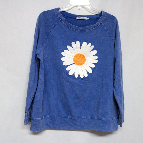 MISSLOOK | Tops | Nwot Miss Look Womens Large Cotton Blend Thin Denim ...